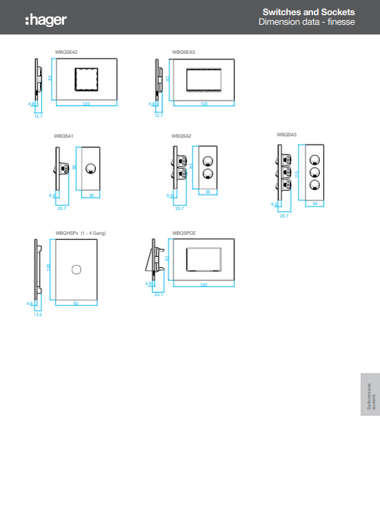 Hager Finesse Light Switches | Hager Finesse Dimmers — Powerpoints and ...