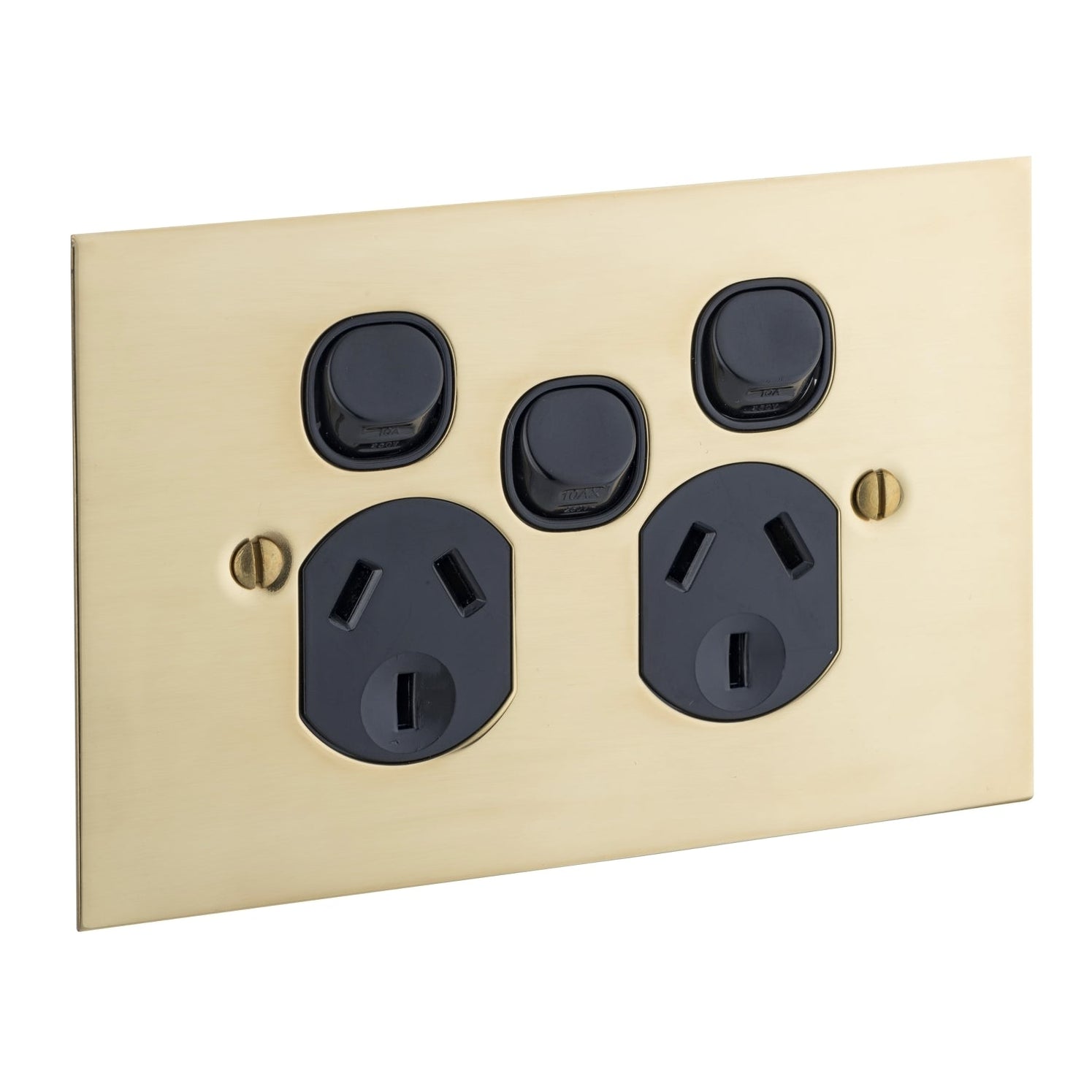 Clipsal Flat Brass BBSL Range | Clipsal BBSL Series | Brass Switches ...