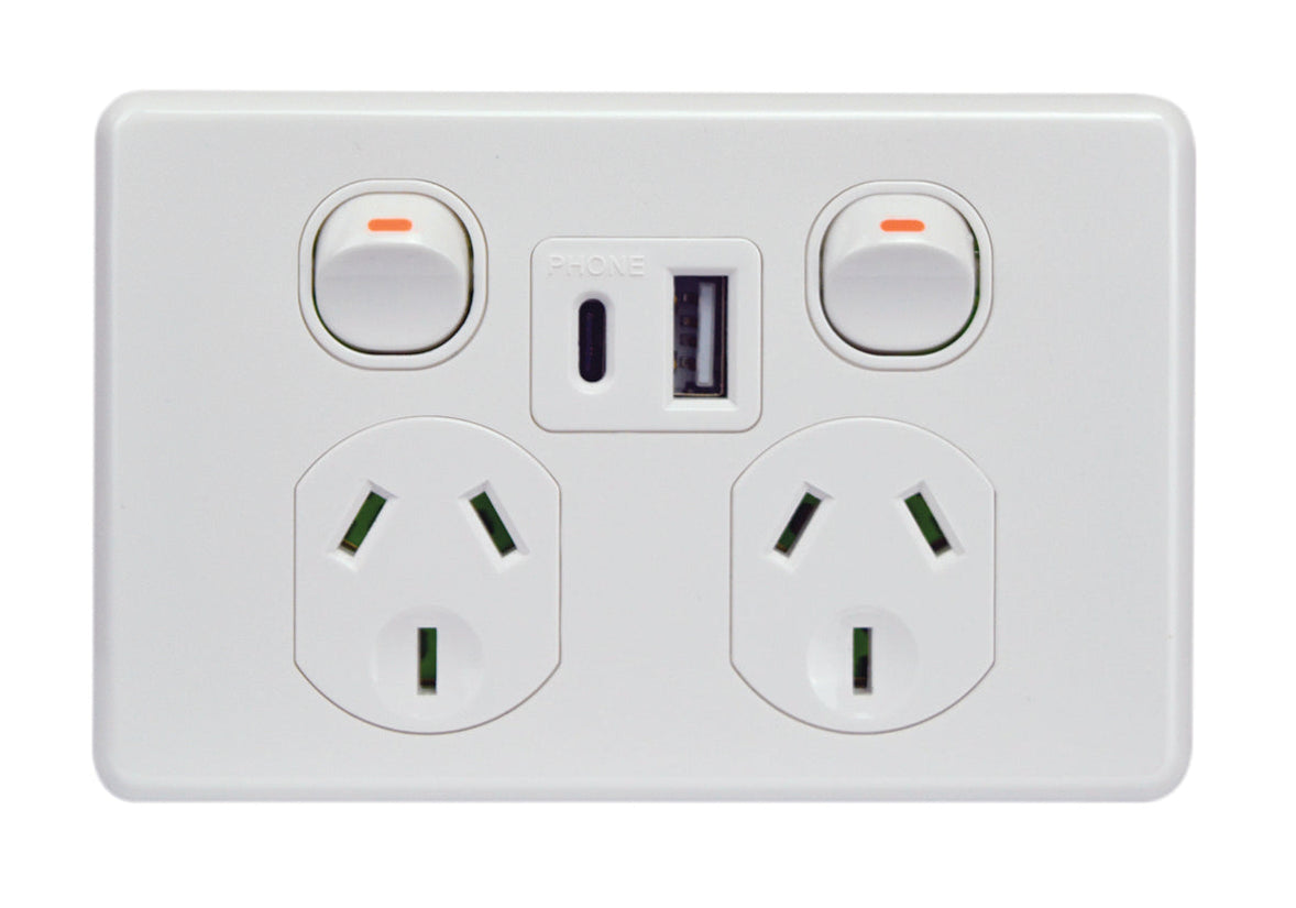 USB Powerpoints | USB Outlets | Type A & C Powerpoint | USB GPO ...