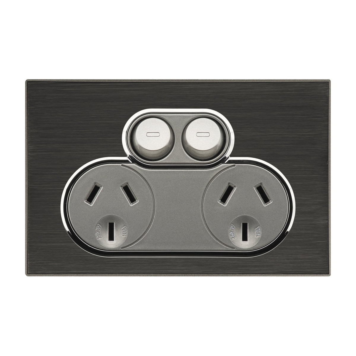 Clipsal Saturn Double Powerpoints – Premium Glass-Look Finish ...